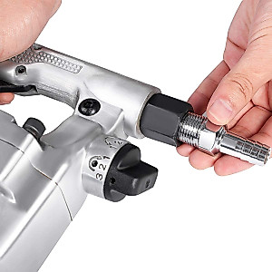 IRONMAX 1" Air Impact Wrench Gun, Heavy Duty Pneumatic Long Shank Wrench w/ 2 Handles & Carrying Box for Car Truck Repair Workshop Garage Automotive Warehouse