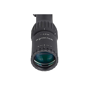 Monstrum G3 1-6x24 First Focal Plane FFP Rifle Scope with MOA Reticle | MH300 H-Series V1 Scope Mount | Bundle