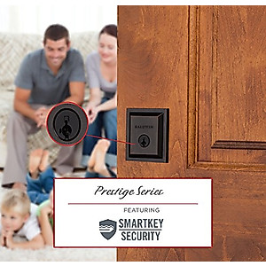 Baldwin Spyglass, Single Cylinder Front Door Deadbolt Featuring SmartKey Re-key Technology and Microban Protection, in Venetian Bronze