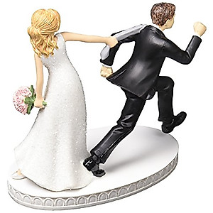 Wedding Party Tie-Pulling Bride & Groom Cake Resin Topper - 4.12'', 2 Piece | Perfect for Wedding Receptions & Anniversaries