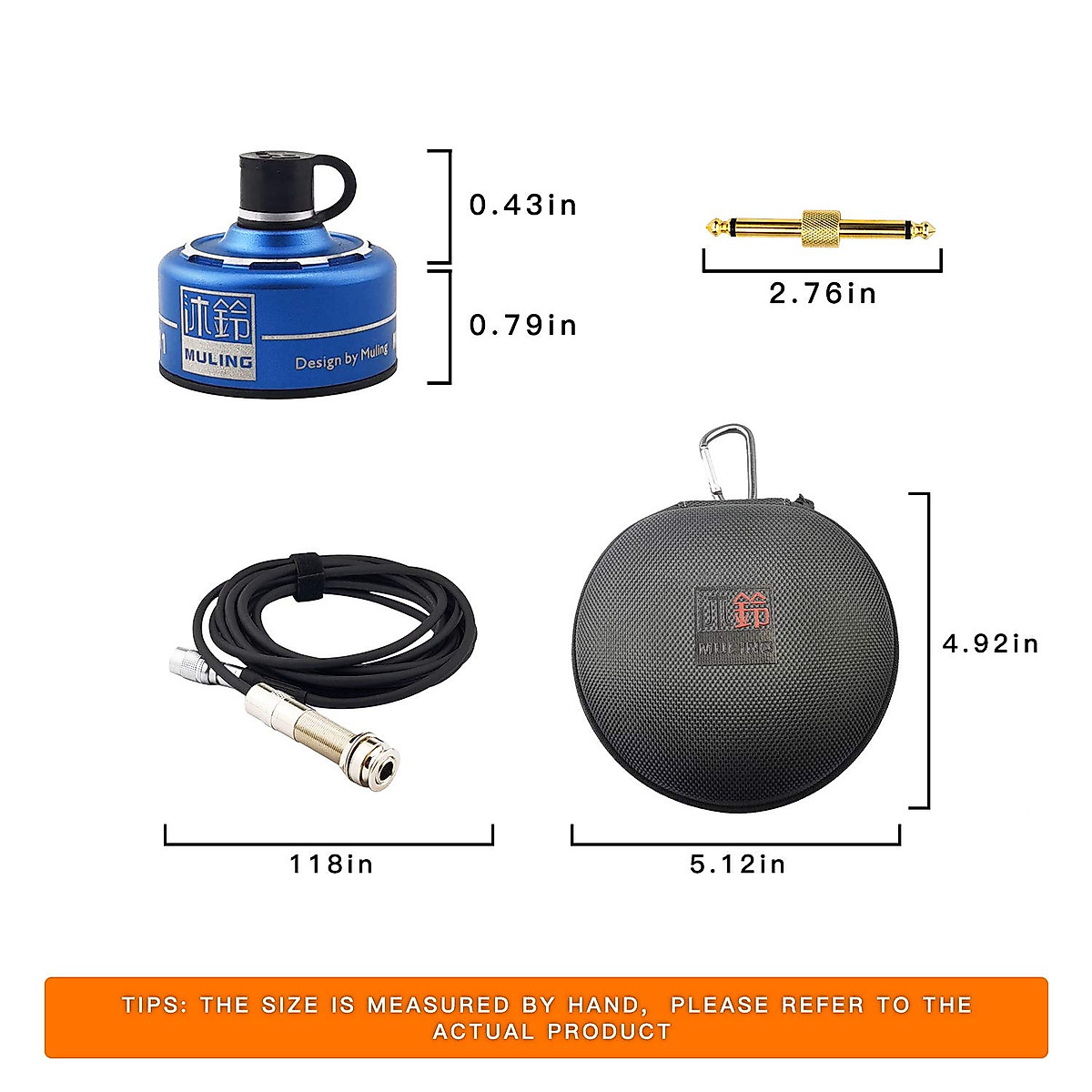 MULING handpan Pickup，H1 Hand drum Pickup ， Steel Drums Pickup，contact magnetic pickup with carry bag