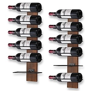 CBYJK Wine Rack Wall Mounted, Wall Wine Rack for 12 Wine Bottles, Wood Wine Racks for Wall, Wall Mounted Wine Rack for Bar, Cellars, Kitchen, Dining Room