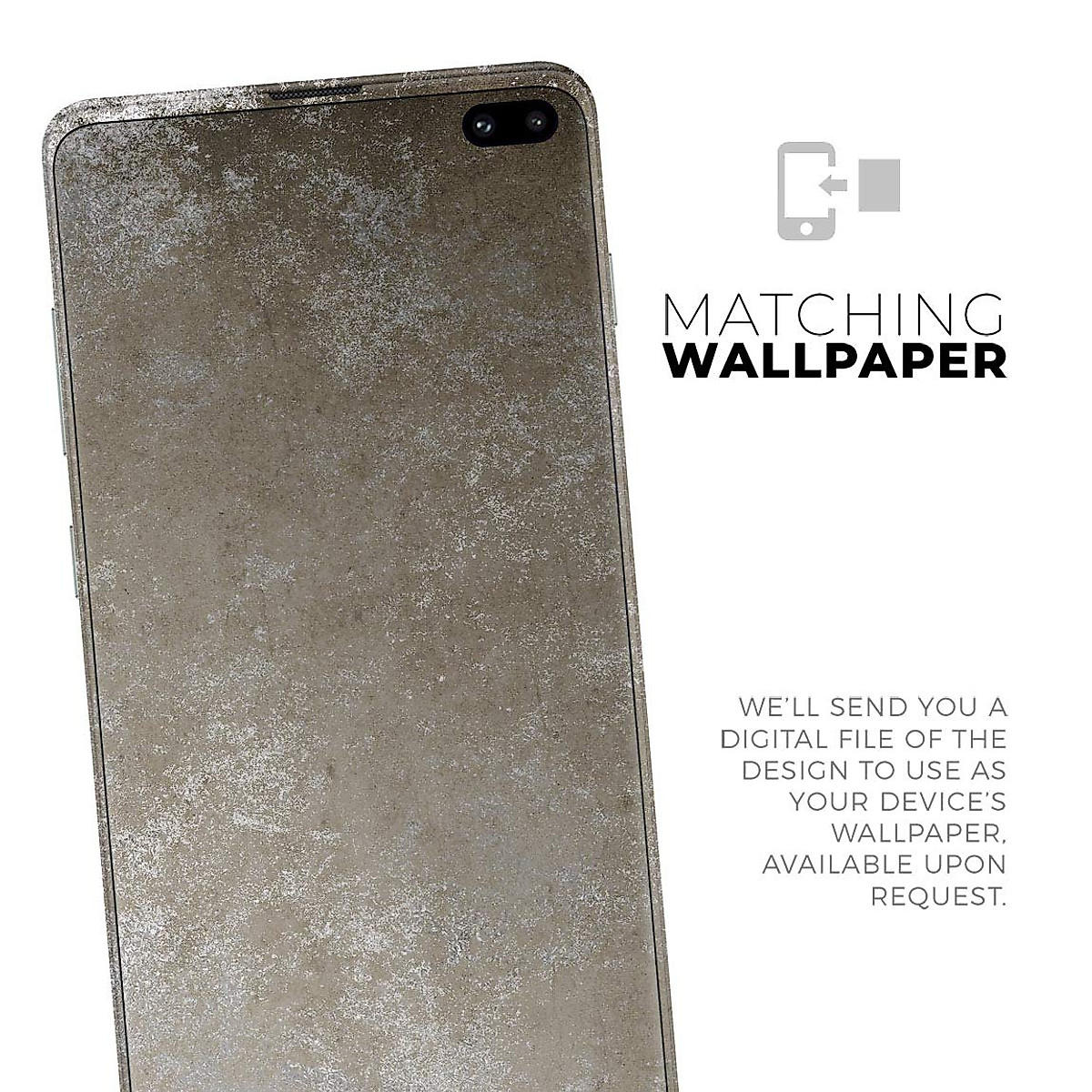 DesignSkinz Distressed Silver Texture v3 Protective Vinyl Decal Wrap Skin Cover Compatible with The Samsung Galaxy S20 (Screen Trim & Back Glass Skin)