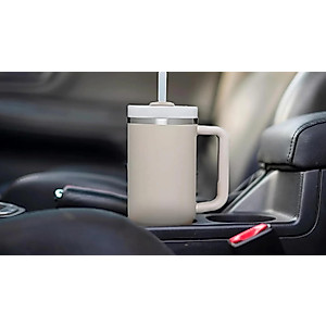 Insulated 40 oz Tumbler with Handle and Straw - Double-Walled Stainless Steel, BPA-Free, Excellent Temperature Retention, Leak-Proof Design