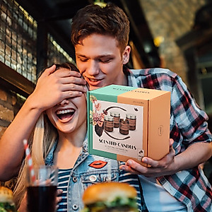 Aromatherapy Candles for Home Scented, Candle Gift Set for Stress Relief | Meditation | Yoga | SPA | Relaxing, Amber Jar Candles for Women, Birthday, Valentine, Anniversary, 7.1 oz - Pack of 4