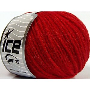 Red Baby Alpaca, Merino Wool Blend Yarn, Worsted 50 Grams (1.76 Ounces) 100 Meters (109 Yards)