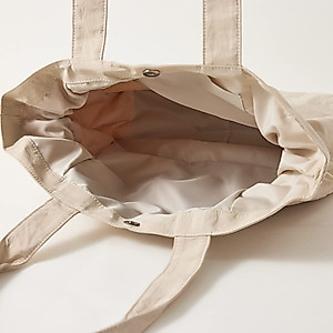 VAKAER Tote Bag for Women, 18L Side Cinch Shopper Handbag, Large Hobo Handbag, Lightweight Shoulder Bags for Work, Gym, Workout, Travel (Beige)