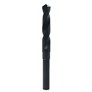 MAXTOOL 35/64" Silver and Deming Drill Bits HSS M2 S & D Drill Bits Prentice Twist Drills Black Oxide 1/2" Reduced Shank 6" OAL; SD02B00R035