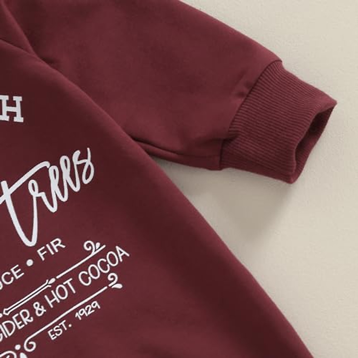 Infant Baby Girls Boys Christmas Outfits One Piece Long Sleeve Crew Neck Letter Sweatshirt Romper Playsuit Clothes (Red, 0-3 Months)