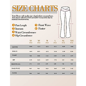 VICUR Women's Flare Yoga Pants V Crossover High Waisted Yoga Pants Non See Through Bootleg Yoga Leggings Black-XL