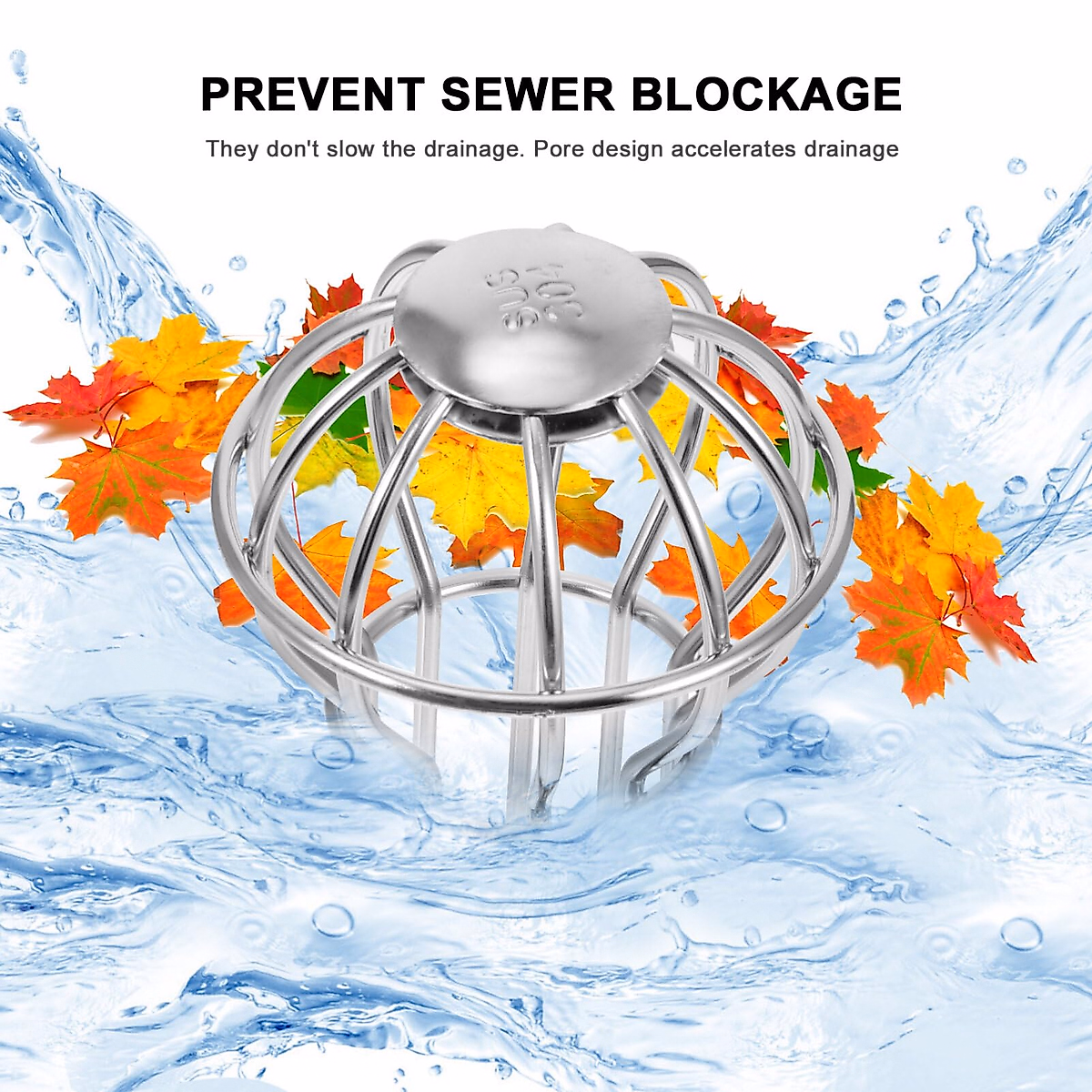 Hemobllo 2 pcs Grille downspout Cover Outdoor Gutter Guard Sink Filter Strainer roof Drainer roof Drain Dome Strainer Wire Drain Bath Drain Strainer Stainless Steel Hair Organ Universal