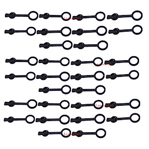 Lsgoodcare 30Pack 5.5MM x 2.1MM Female DC Power Jack 3Pin Panel Mount Connector with Dustproof Plug (5.5 * 2.1mm)