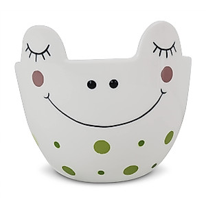 Generic Frog Ceramic Yarn Bowl for Knitting and Crocheting. This Decorative Wool HolderYarn Organizer Makes a Great Gift for Crochet Lovers. (Frog)