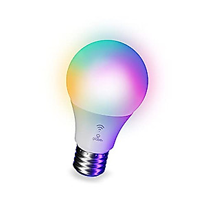 Globe Electric 50589 Color-Changing A19 LED Smart Light Bulb, 2.4 GHz Wi-Fi, 60W Equivalent 800LM, Works with Alexa Only, 1-Pack