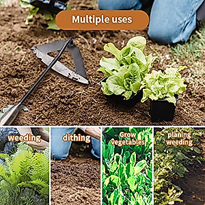 Garden hoe Hollow Hoe Gardening Tool All-Steel Hardened Hollow Hoes Weeding Hoe Portable Household Vegetable Garden Shovel, Soil loosening Planting Tool can be Extended with long hander (0.95)