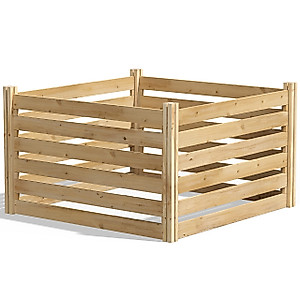 Greenes Fence Cedar Wood Composter, 48" L x 48" W x 31" H / 309.17 gallons - Made in USA with North American Cedar