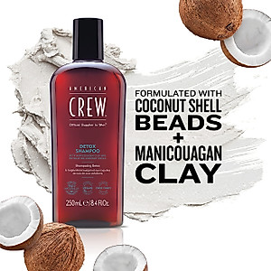American Crew Detox Shampoo for Men, Naturally Derived, Vegan Formula, Citrus Mint Fragrance, 33.8 Fl Oz