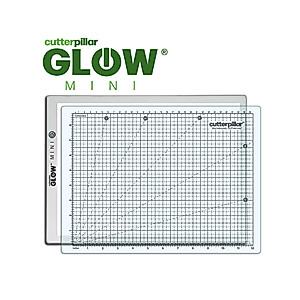 CutterPillar Glow Elite Mini LED Light Board, with Translucent, Self-Healing Cutting Mat