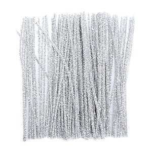 Glitter Pipe Cleaners,Saim 100 PCS 12 Inch Glitter Sparkle Creative Arts Stems Pipe Cleaners for DIY Craft