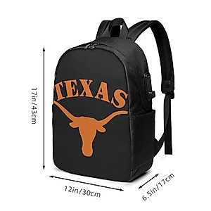 VNCXCNCN I Love TEXAS Laptop Backpack Classic Backpack Band Elements Travel Backpack Sports Backpack With USB port