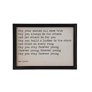 Creative Co-Op May Your Wishes… Wood Framed Wall Décor