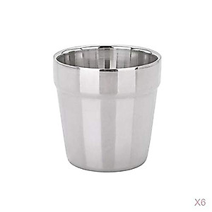 Baoblaze 6Pcs 180ml Stainless Steel Vacuum Insulated Cup