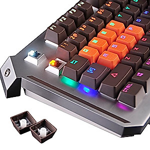 Bloody Gaming B740 Wired Optical Gaming Keyboard with Ergonomic Wrist Rest – Quiet & Satisfying Switch Keyboard - LED Backlit Illuminated Keys – Water/Splash Resistant - [Black Switches – LK Gen 1]