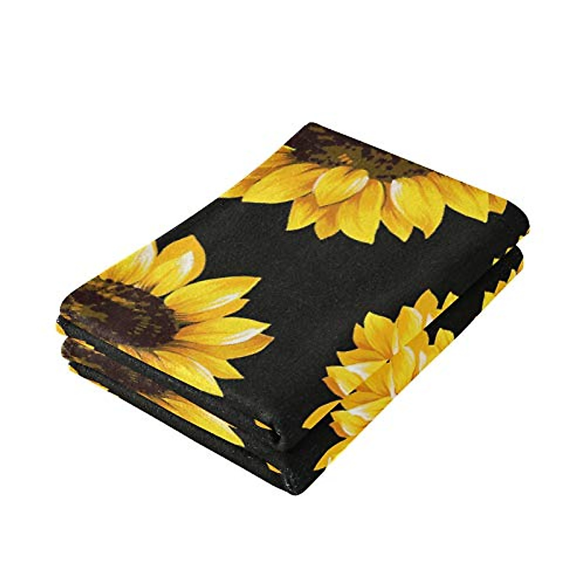 Sunflower Hand Towels 2Pcs 28x14 Inches Dish Washcloth Soft Thin Guest Towel Housewarming Gifts Bath Decorations