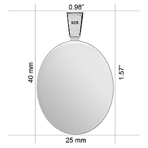 VENICEBEE® Saint Joseph Medal St. Joseph Father with Son Jesus Christ Devotional Christian Amulet Solid 925 Sterling Silver Pendant Necklace + Velvet Pouch, Polishing Cloth, Fine Gift Box