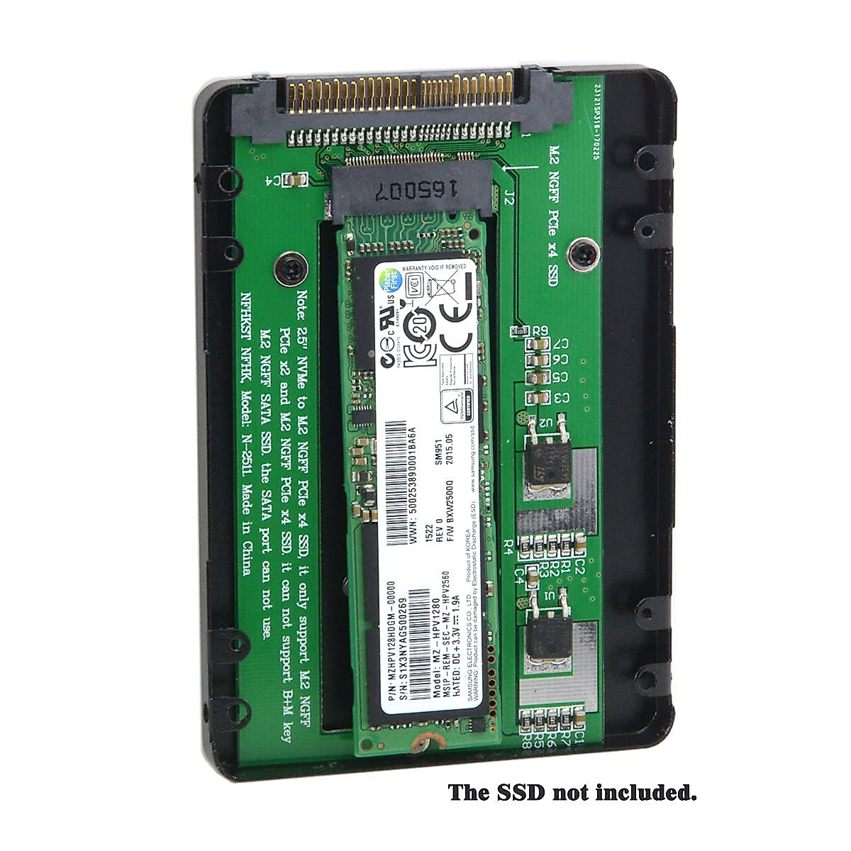 NFHK SFF-8639 NVME U.2 to NGFF M.2 M-Key PCIe SSD Case Enclosure for Mainboard Replace SSD 750 p3600 p3700…
