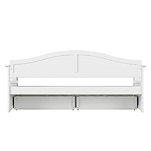 Acadia Twin Wood Daybed with Set of 2 Drawers in White