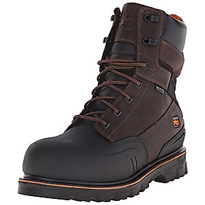 Timberland PRO Men's 8 Inch Rigmaster XT Steel Toe Waterproof Work Boot, Brown Tumbled Leather, 9.5 M US