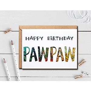 Happy Birthday Pawpaw - Pawpaw Birthday Card - Pawpaw Card - Card For Pawpaw Modern - Pawpaw Birthday Card - Card For Pawpaw