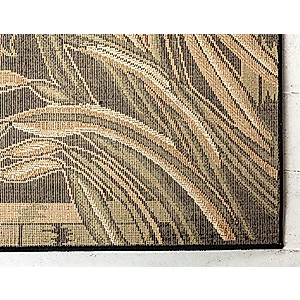 Unique Loom Barnyard Collection Area Rug - Farm (5' 3" x 8' Rectangle, Black/ Cream)