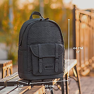 Nordace Comino Classic Backpack with USB Charging Port, Water Resistant - 15.6 Inch Laptop Backpack for Everyday, Travel, Work (Charcoal)