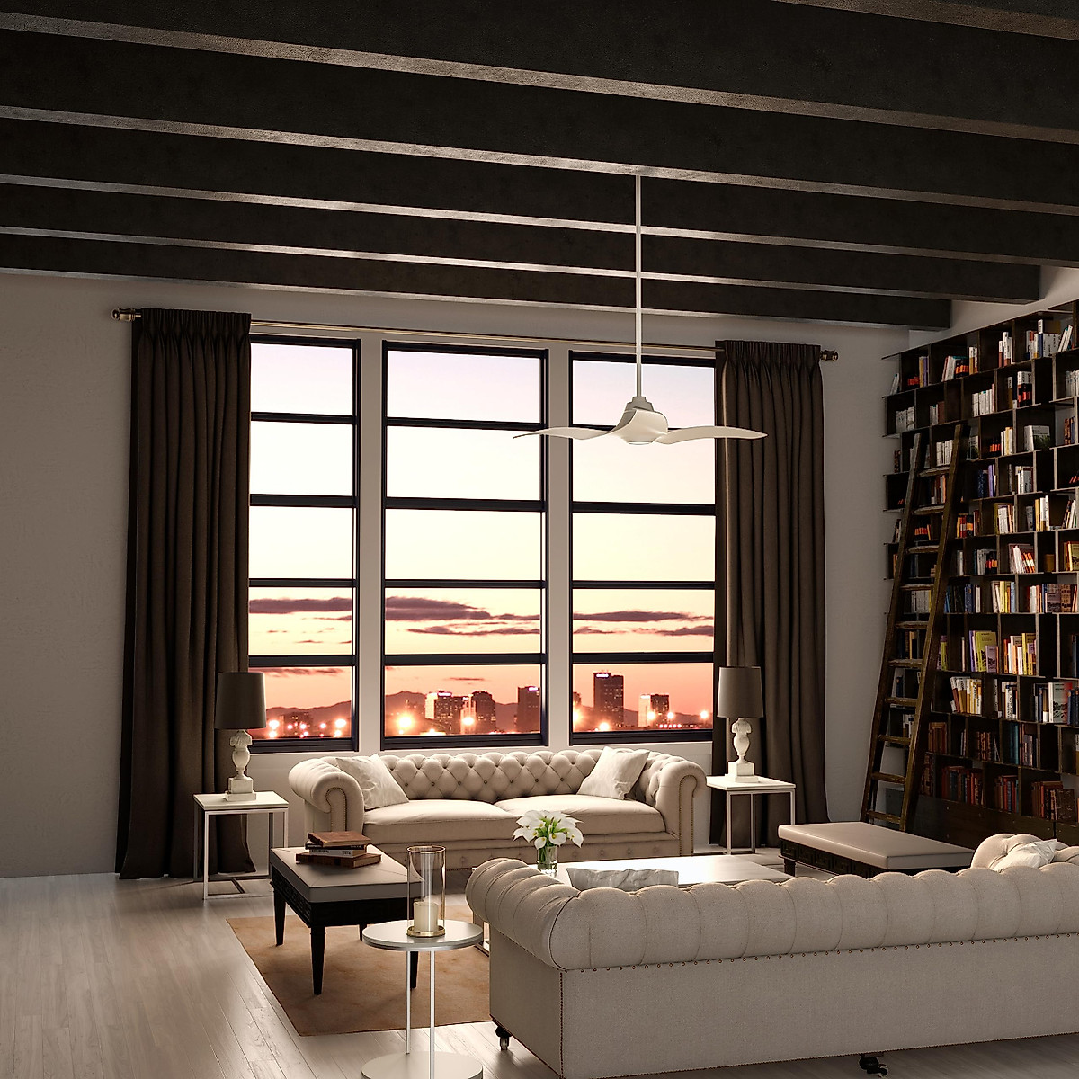 Hunter Fan Company 52439 Arwen Ceiling Fan, 060, Porcelain White