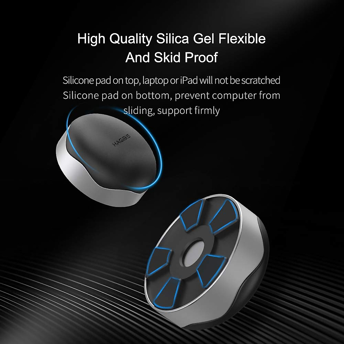 Laptop Cooling Pad, Hagibis Ergonomic Laptop Stand Small Invisible Cooler Ball Portable Magnetic Foot Heat for MacBook Pro Computer