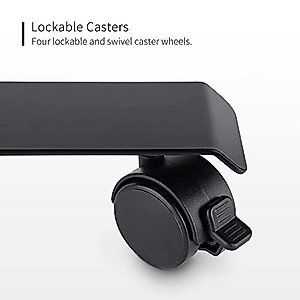 FEZIBO Adjustable Height Electric Standing Desk with Double Drawer, 55 x 24 Inches Stand Up Home Office Desk with Splice Tabletop, Black Frame/Black Top