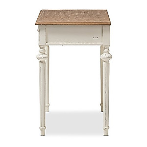 Baxton Studio 424-7191-AMZ Desk, White/Natural