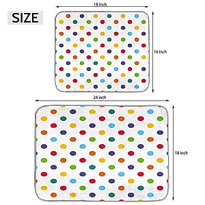 Originals Dish Drying Mat 16 x 18 Inch Absorbent Reversible Microfiber Dish for Kitchen Coffee Bar Countertop