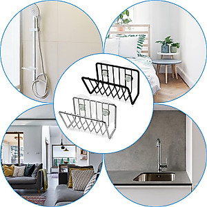 AFUNTA Sponge Holder for Kitchen Sink, 2 Pcs Stainless Steel Sponge Holder Soap Bar Holder with 4 Suction Cups, Kitchen Sink Organizer for Sponge, Soap, Scrubber