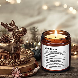 Soul Sister Gifts for Women, Soul Sister Candle, Best Friend Candles for Women, Funny Unique Birthday Gifts for Female Best Friends Coworkers Classmates Bestie, Lavender Scented Candle Home Decor