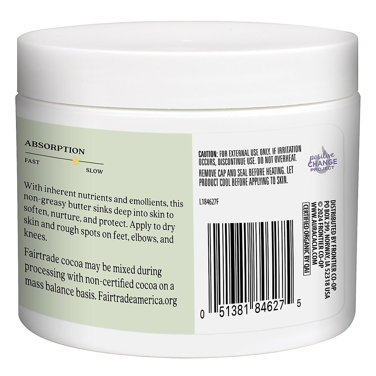 Aura Cacia Natural Cocoa Butter, 4 Ounce (113 g)