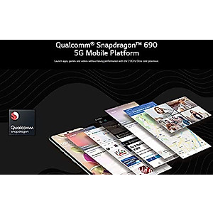 LG K92 5G (128GB, 6GB) 6.7" FHD+, Snapdragon 690, 64MP Quad Camera, US 5G / Global 4G LTE AT&T Unlocked (Cricket, Global/NOT for T-Mobile) LM-K920AM (64GB SD Bundle, Titan Gray) (Renewed)