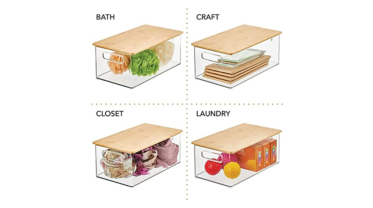 mDesign Stackable Storage Organizer Bin - 8 Pack