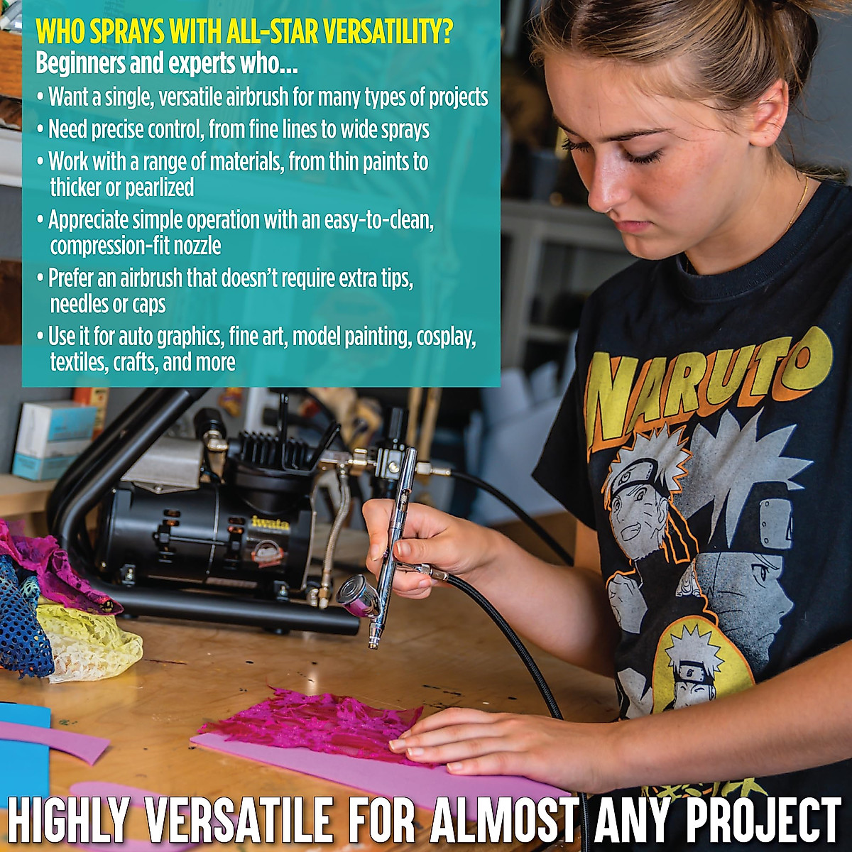 Iwata-Medea Eclipse HP CS Dual Action Airbrush Gun / Gravity Feed