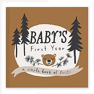 Lucy Darling Little Camper Memory Book, Luxury First 5 Years Journal & Photo Album, Baby Scrapbook Album for Baby Boy & Girl, Unique Keepsake Baby Books, Gender Neutral Milestone Diary, New Mom Gifts