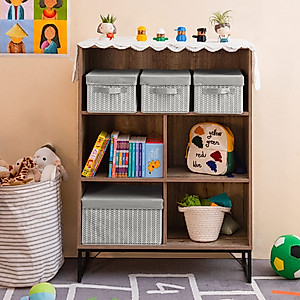 GRANNY SAYS Bundle of 3-Pack Cloth Storage Bins & 2-Pack Closet Storage Bins