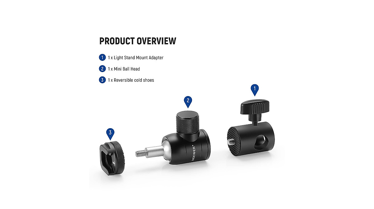 NEEWER Light Stand Mount Adapter – Durable & Universal