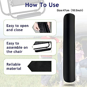 Zero Gravity Chair Cushion for Foot Rest, Universal Oversized Folding Loungers Anti Gravity Recliners Outdoor Chaise Patio Lawn Camping Chairs Footrest Padding for Outside Black